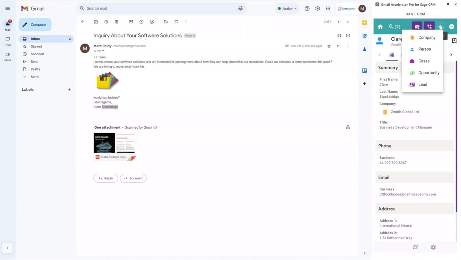 Gmail Integration for Sage CRM and Your Business